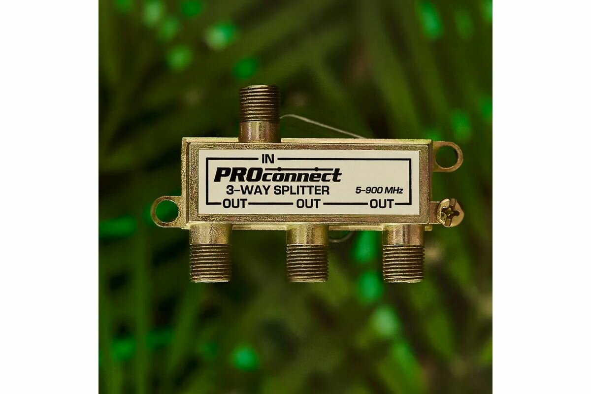 Делитель (Сплиттер) Телевизионный на 3 ТВ под F разъём 5-900 МГц