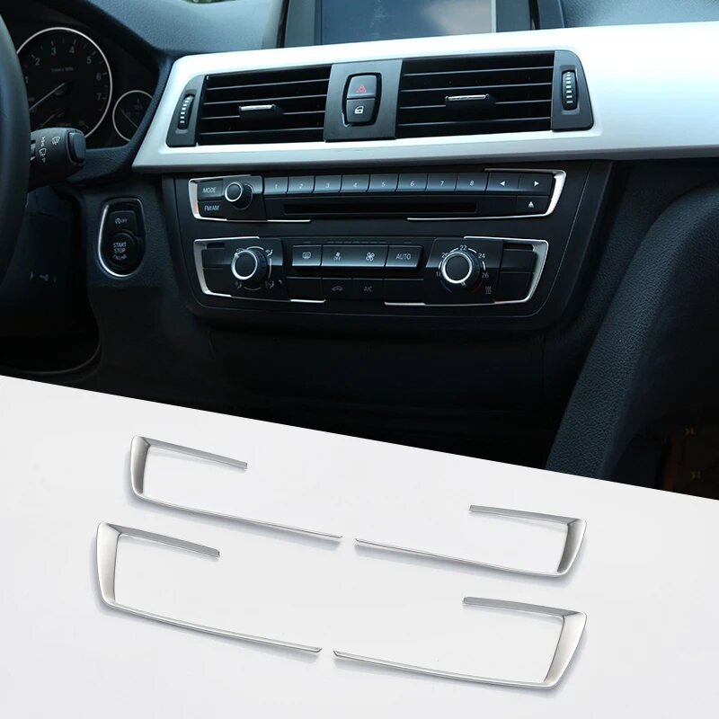 Автомобильные аксессуары, матовая хромированная накладка на приборную панель консоли, обшивка для BMW 3 4 серии F30 F32 F34 320 420 2013-2018