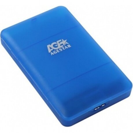 Внешний корпус для HDD/SSD AgeStar 3UBCP3 SATA пластик синий 2.5"