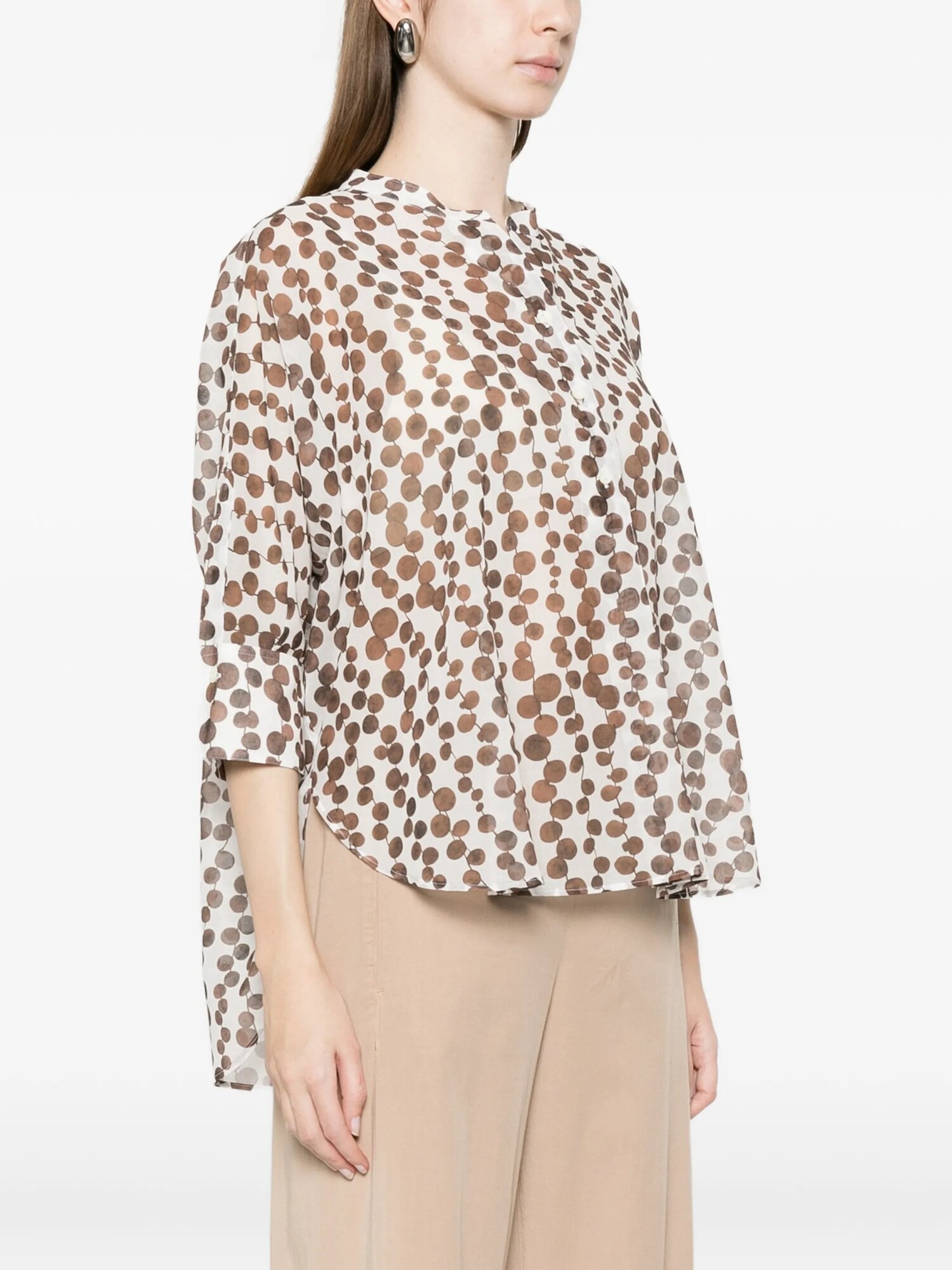 Блуза TRAME AUREE Polka dot blouse, размер 38, белый — фото 1