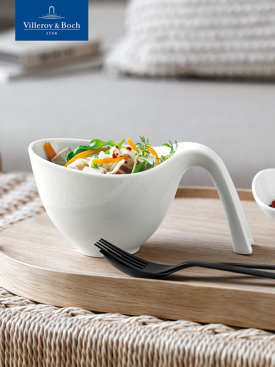 Салатник с ручкой 450 мл, Flow, Villeroy & Boch, Премиум-Фарфор