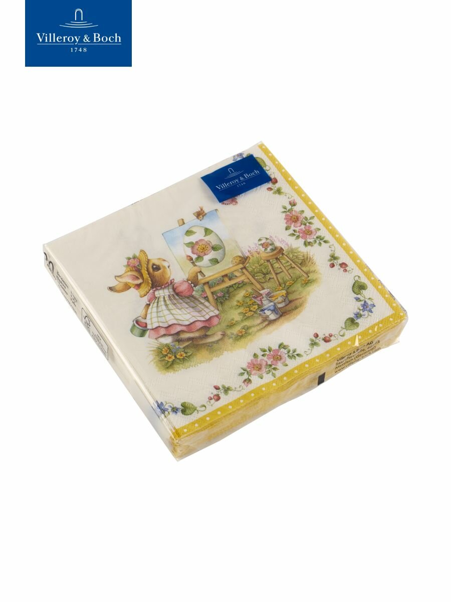 Бумажные салфетки 20 шт, 33х33 см, Bunnies, Easter Accessoires, Villeroy & Boch, Бумага