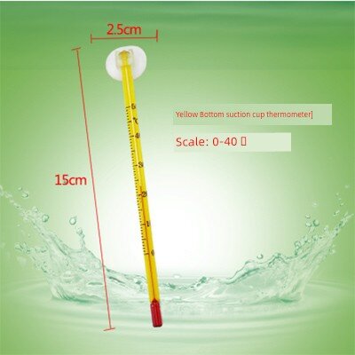 Высокоточный термометр с присоской для аквариума, желтый цвет, точный датчик температуры воды, простая установка на