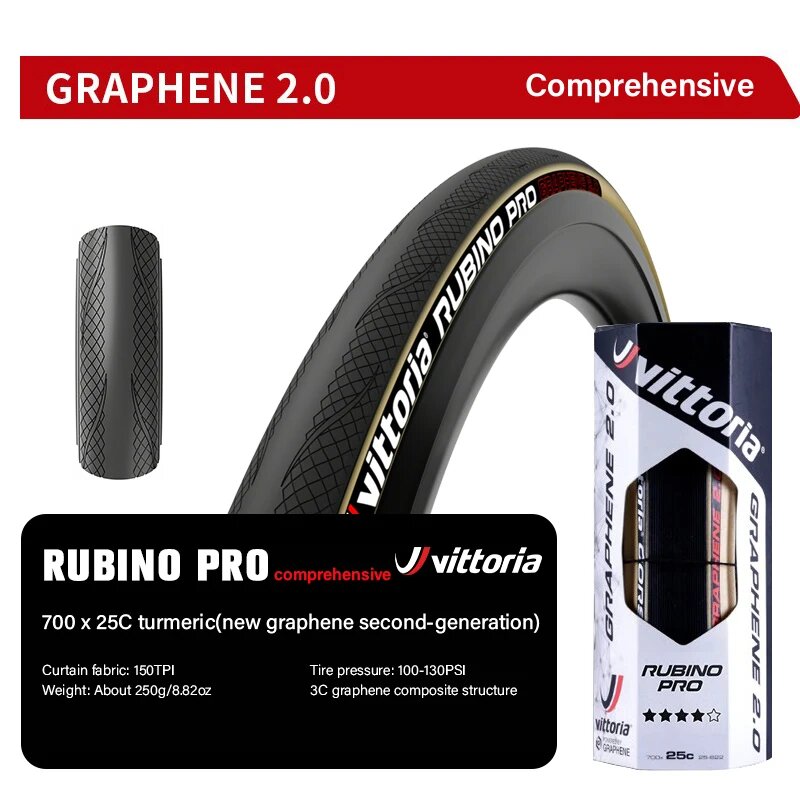 VITTORIA Rubino Pro 700x25C желтая складная шина