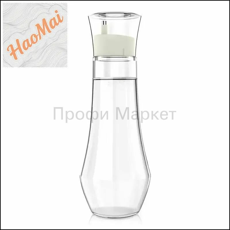 Стеклянный флакон для полоскания рта 260 мл с дозатором и чашкой