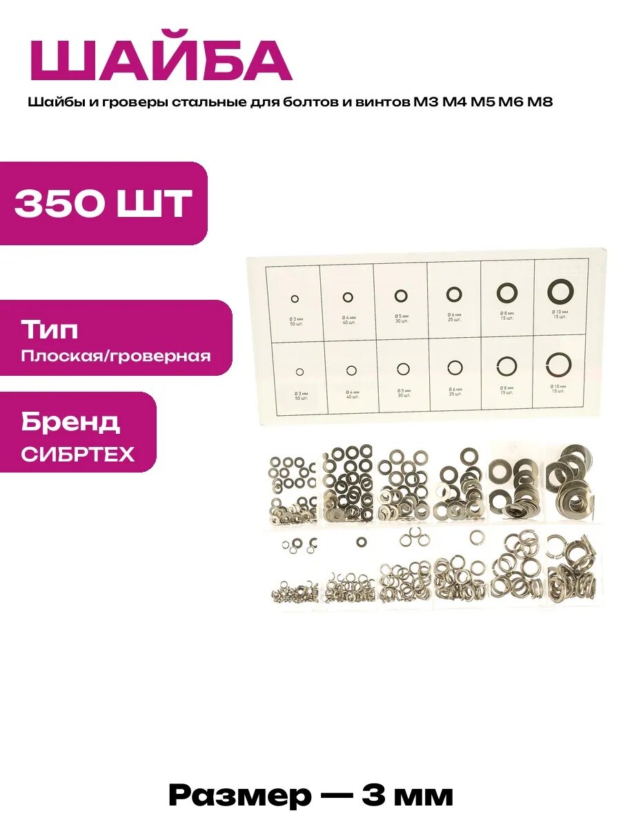 Шайбы и гроверы стальные плоские пружинные диаметр 3 4 5 6 8