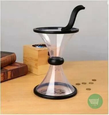 Копилка для денег "прозрачный/черный", 18х26.5 см, 1 шт