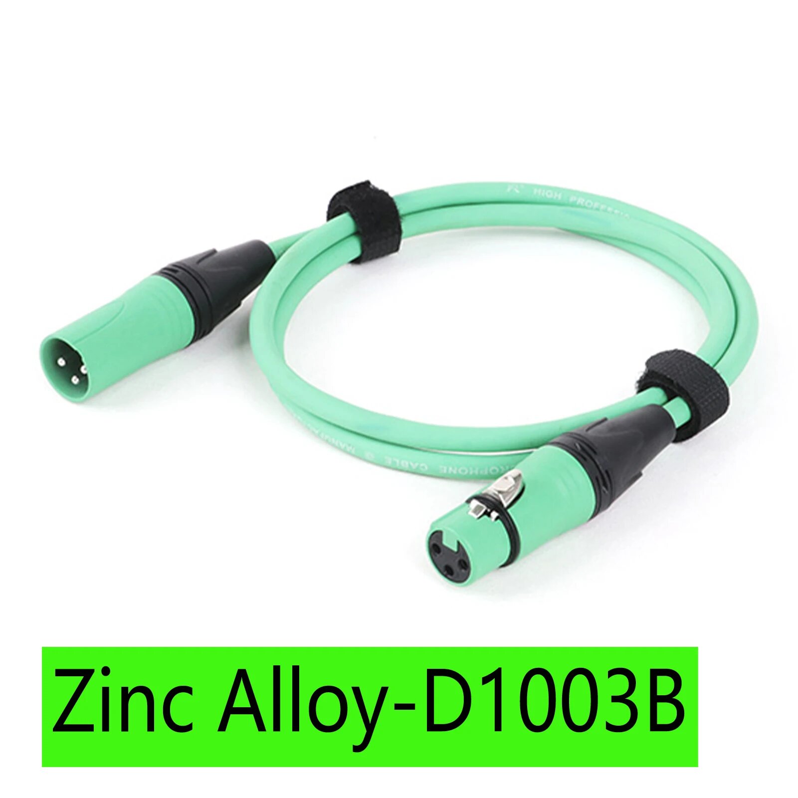 XLR кабель 3-pin папа-мама, 0.3m, D1003B-Green