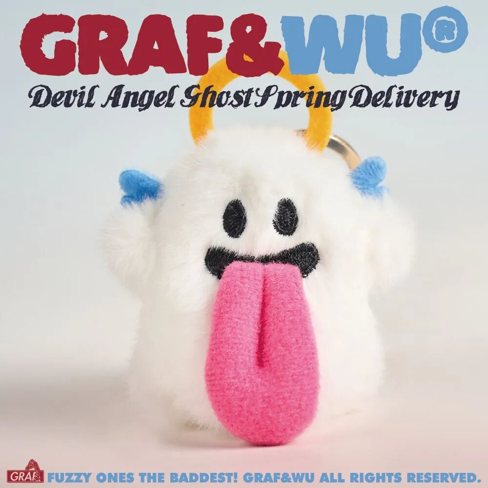 Брелок GRAF&WU 5 см для ключей Белый Плюшевый Мягкий для Девочек