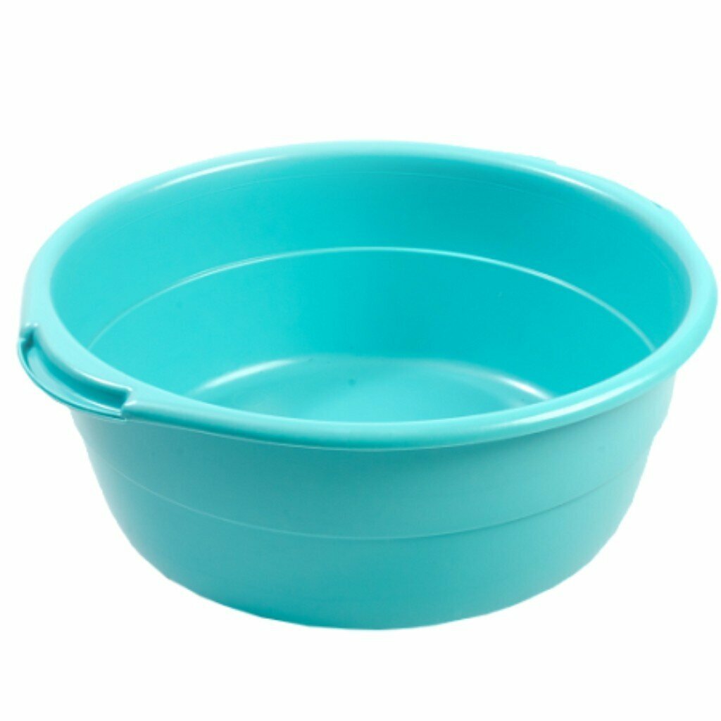 Таз пластик, 14 л, круглый, с ручкой, ударопрочный, в ассортименте, Радиан, 10121413