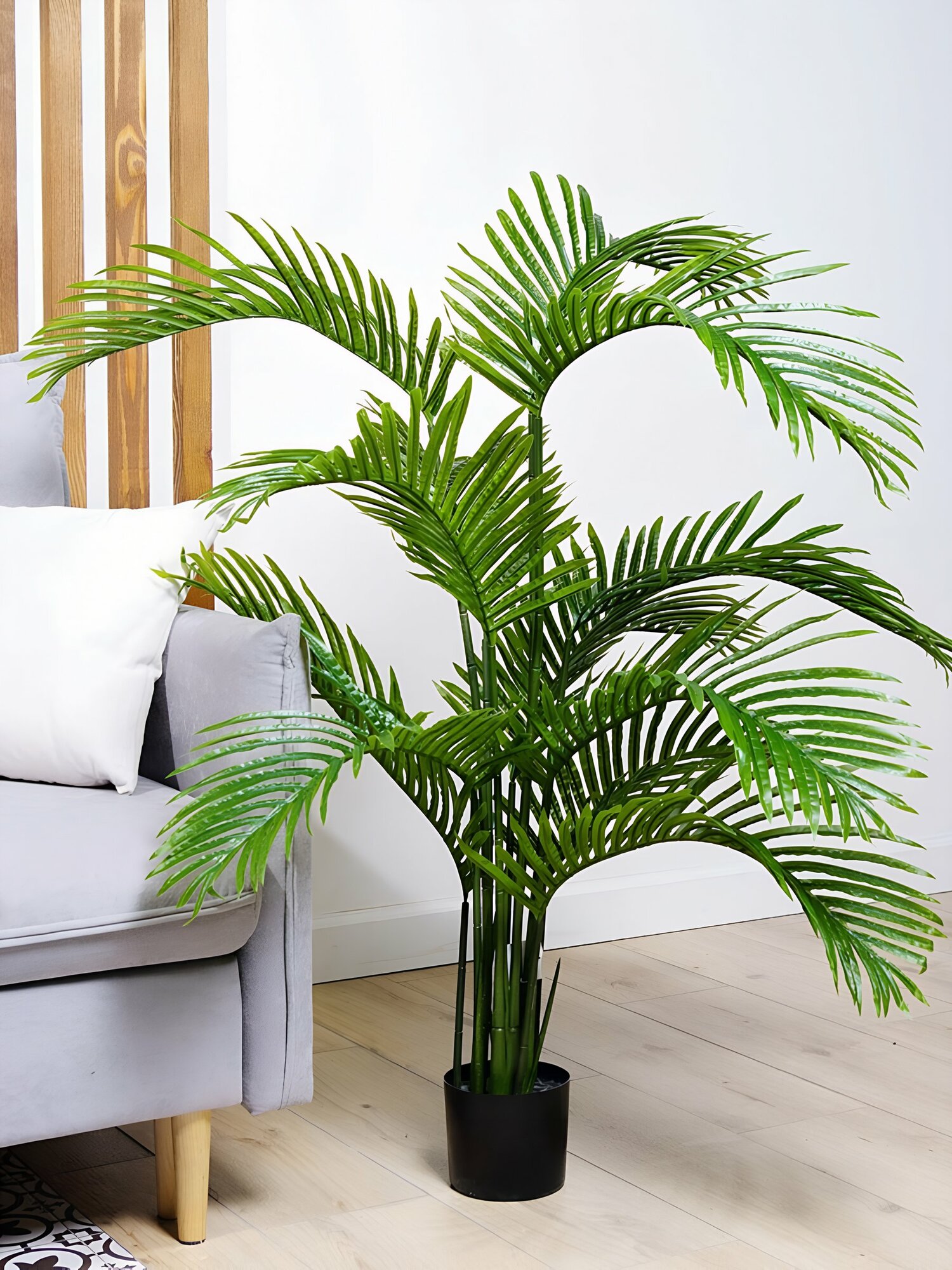 Искусственная пальма декоративная в кашпо 150 см, напольное дерево для интерьера дома, офиса, кафе, стиль кантри, Y4-3382