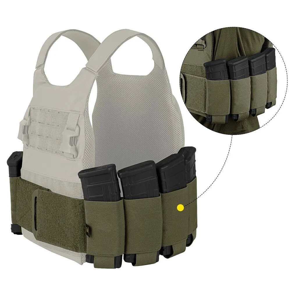Krydex Gear Тактический эластичный куммербанд для плитника, сумка для пейнтбольного снаряжения, зеленый