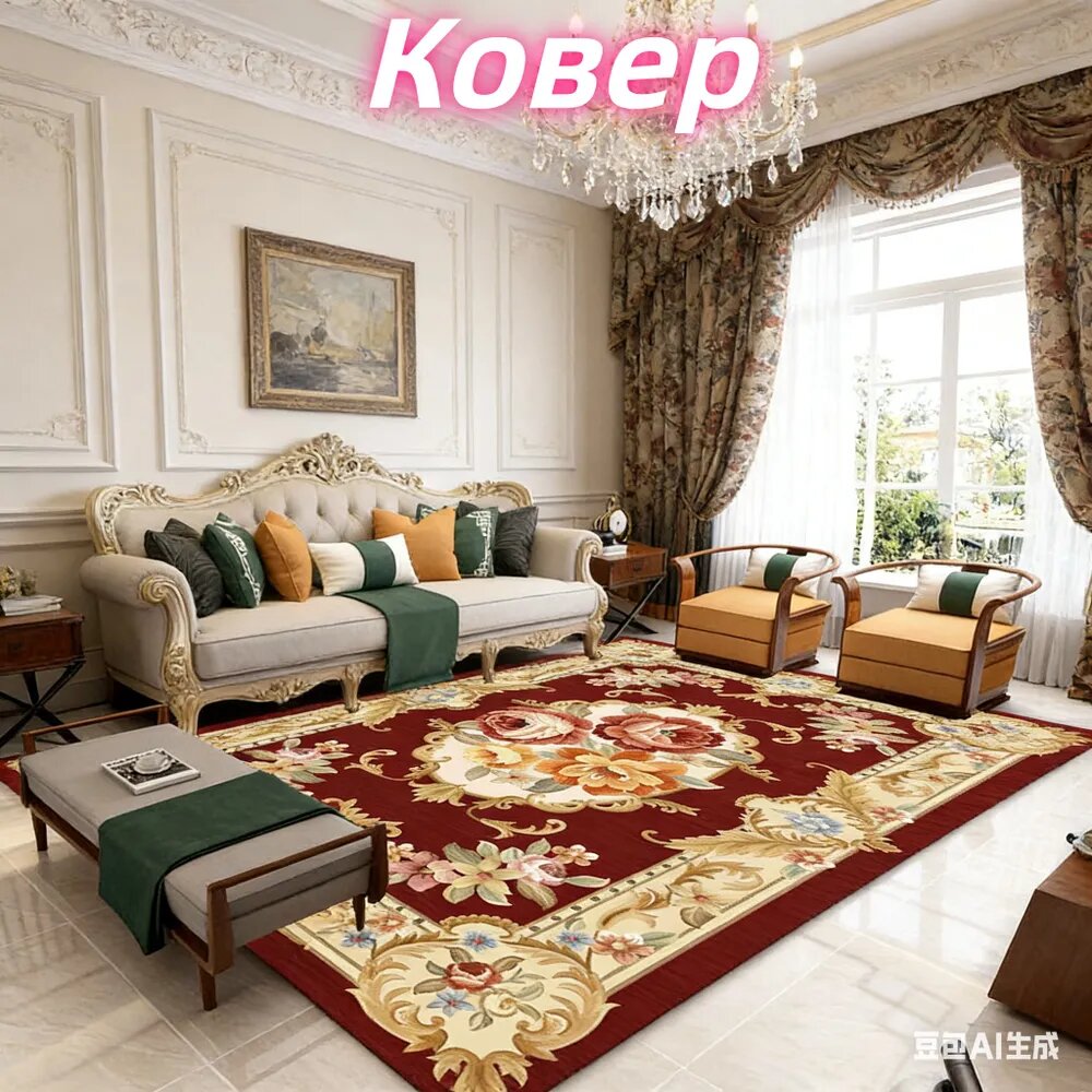 Ковер безворсовый 200x300 см 0 мм геометрический белый, коричневый