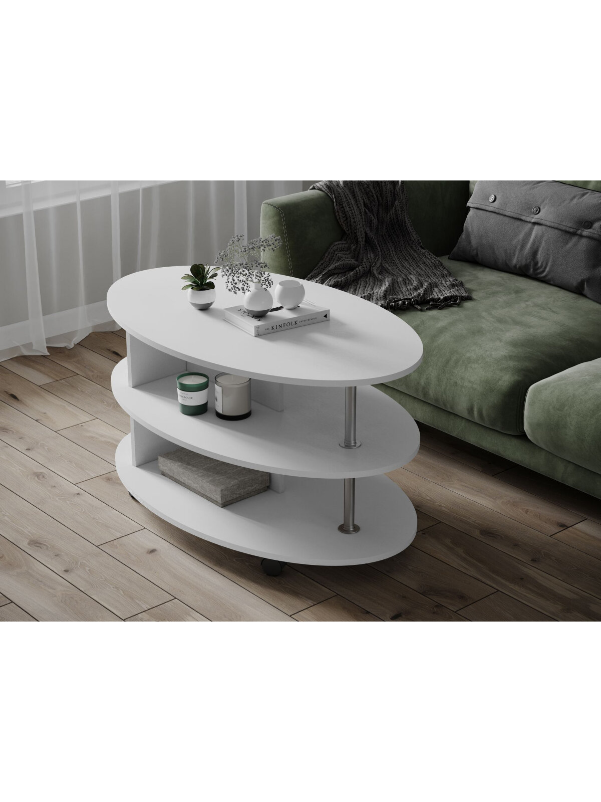 Стол журнальный "Консул-4 белый" Huge Mebel. Ширина 1000 Высота 540. Столы журнальные