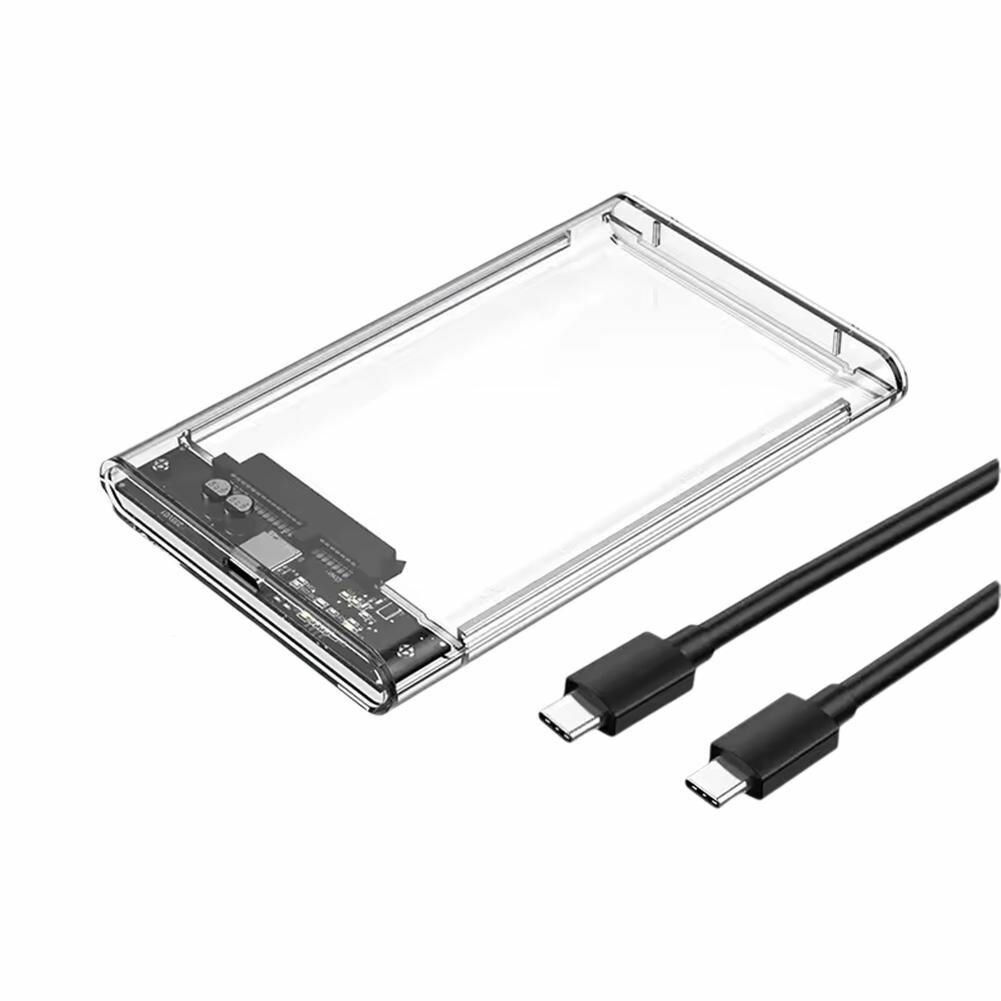 Прозрачный внешний корпус для SSD и HDD, бокс для диска SATA с USB 3.0