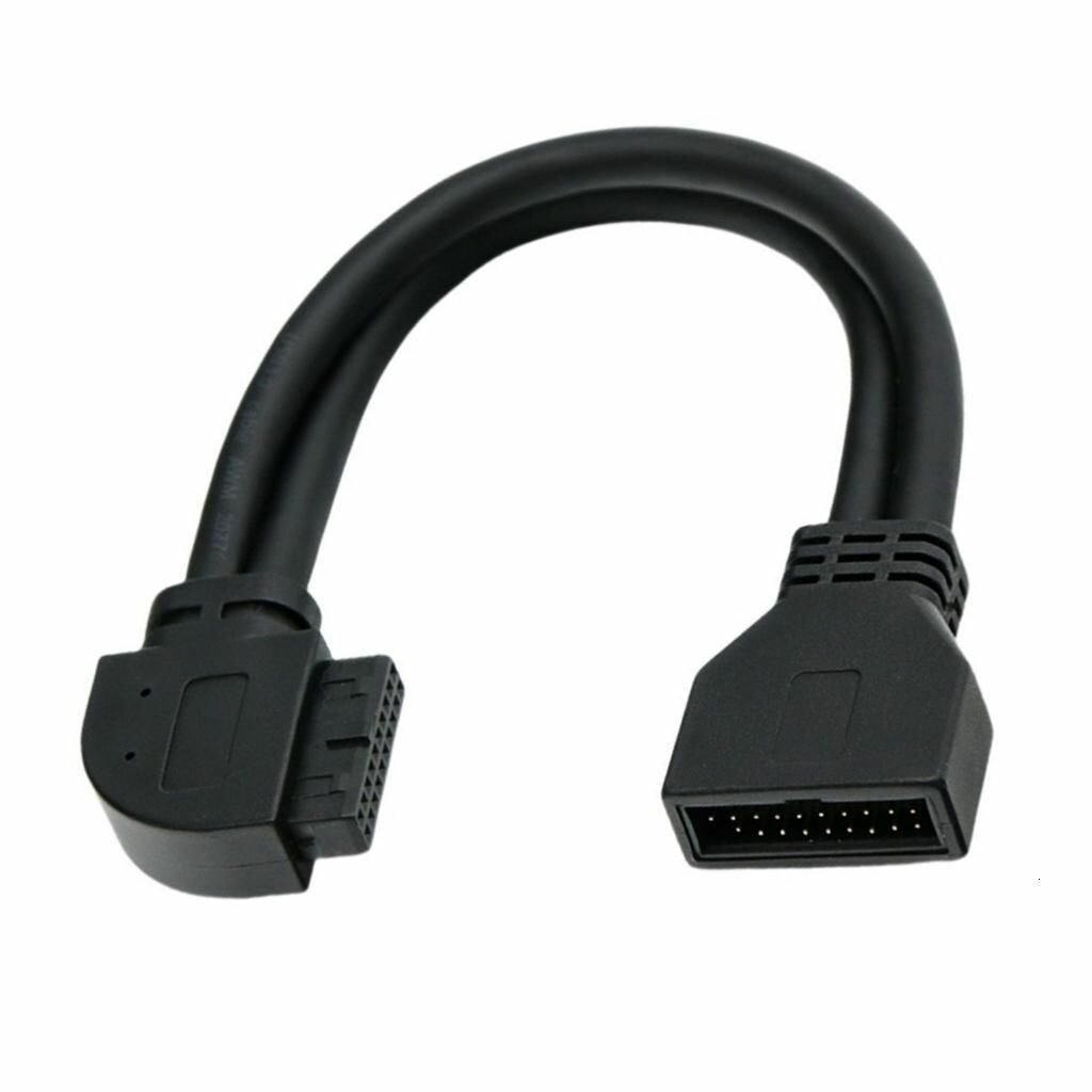 USB3.0 удлинитель для материнской платы 25см с углом 90 градусов для подключения передней панели ПК, - Правый поворот