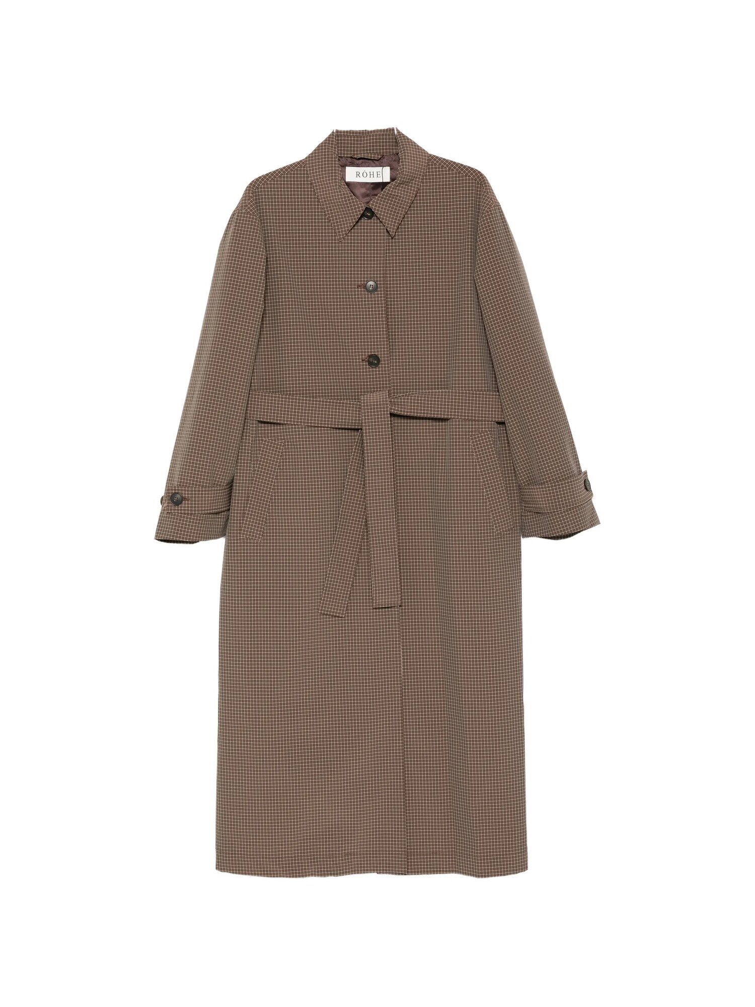 Пальто Belted check coat