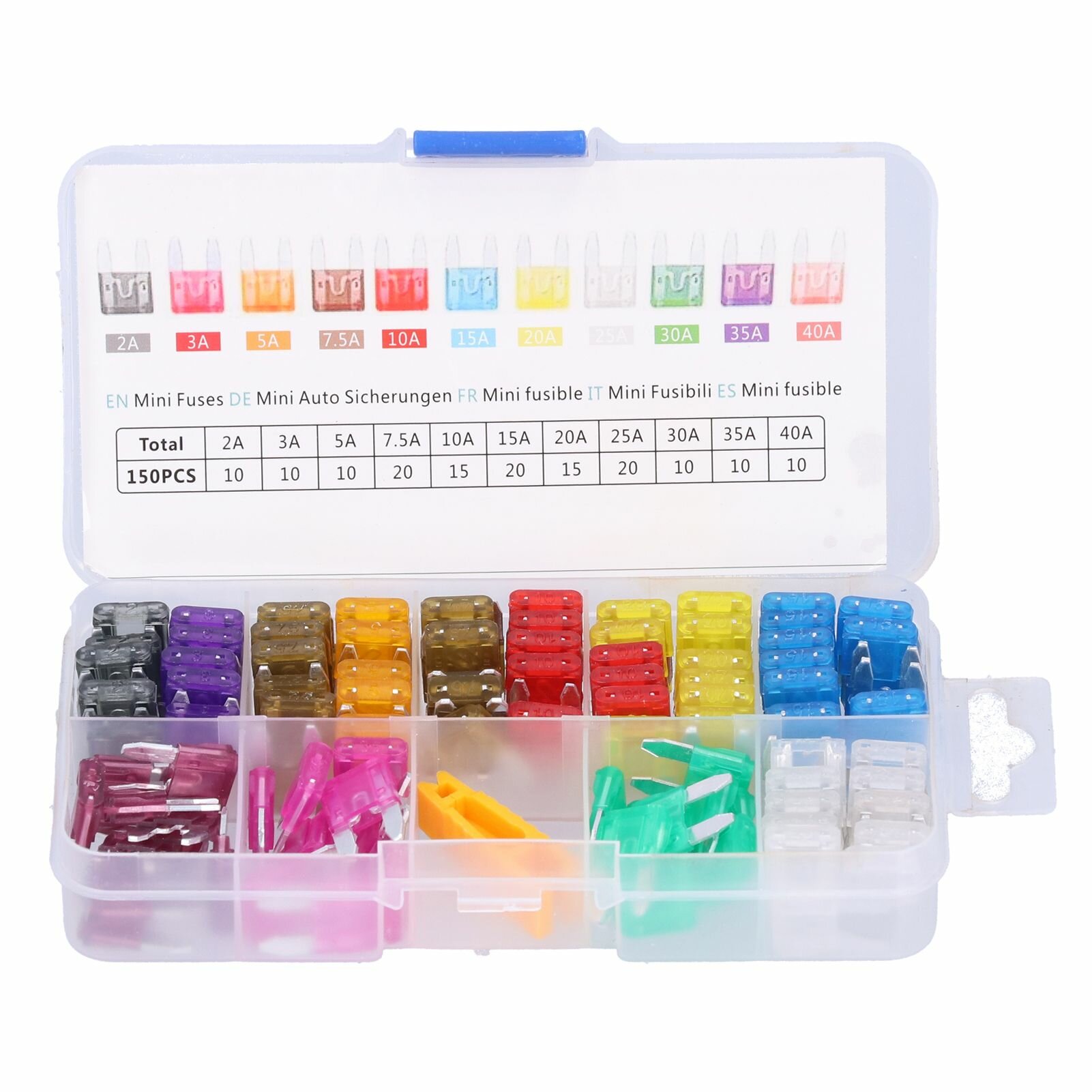 Набор мини предохранителей 150шт SI-AT42036