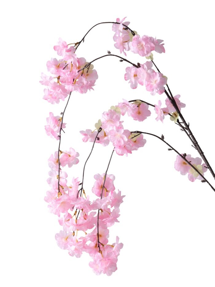 Poetry in flowers Цветы искусственные «Ветка яблони», 4×124 см, розовые