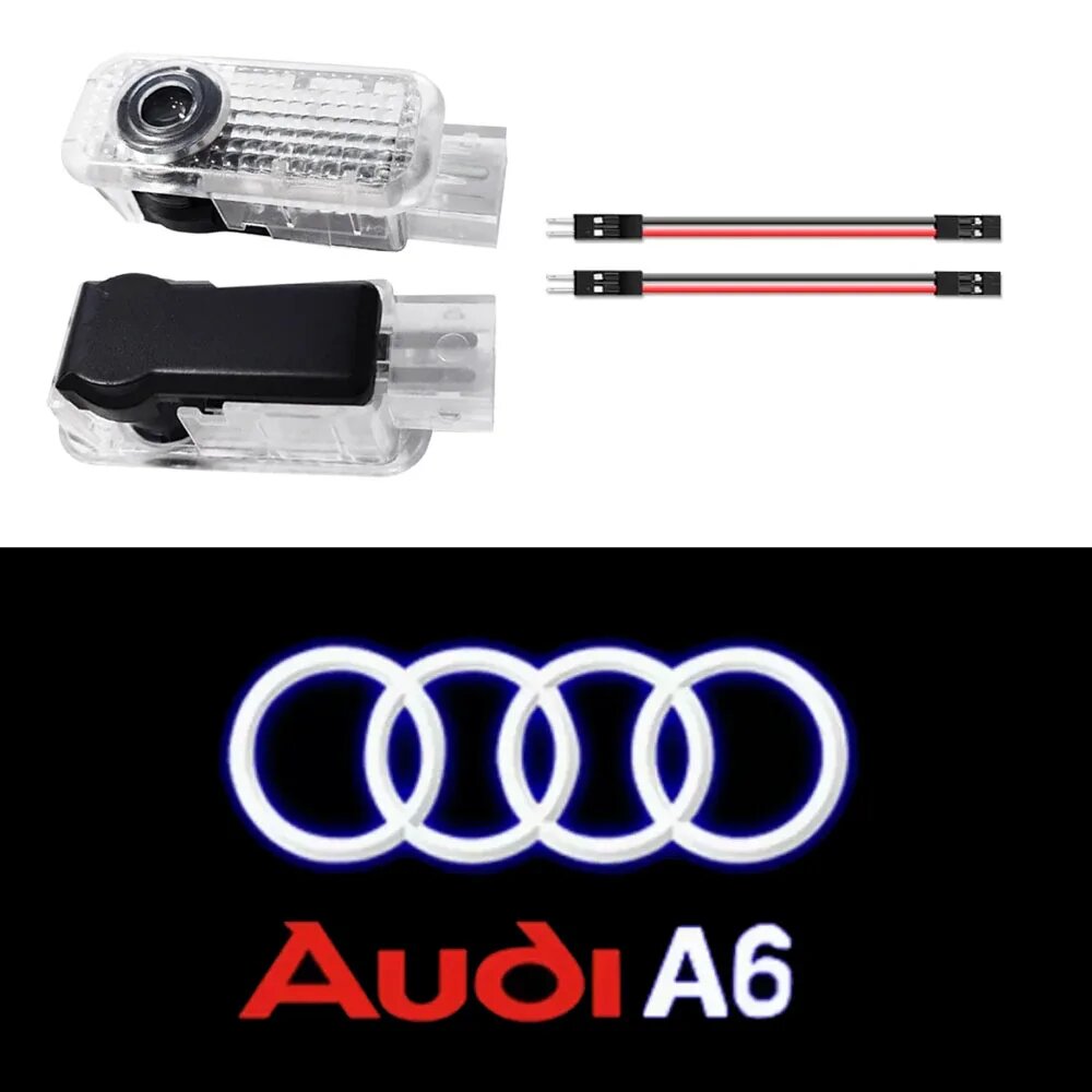 2 шт. лазерные лампы логотипа Audi A6 для дверей авто
