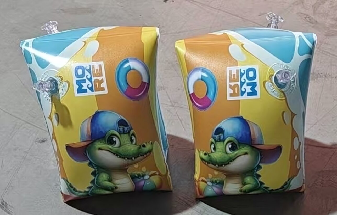 Нарукавники для плавания детские надувные, размер М, безопасное обучение в воде, разноцветный принт