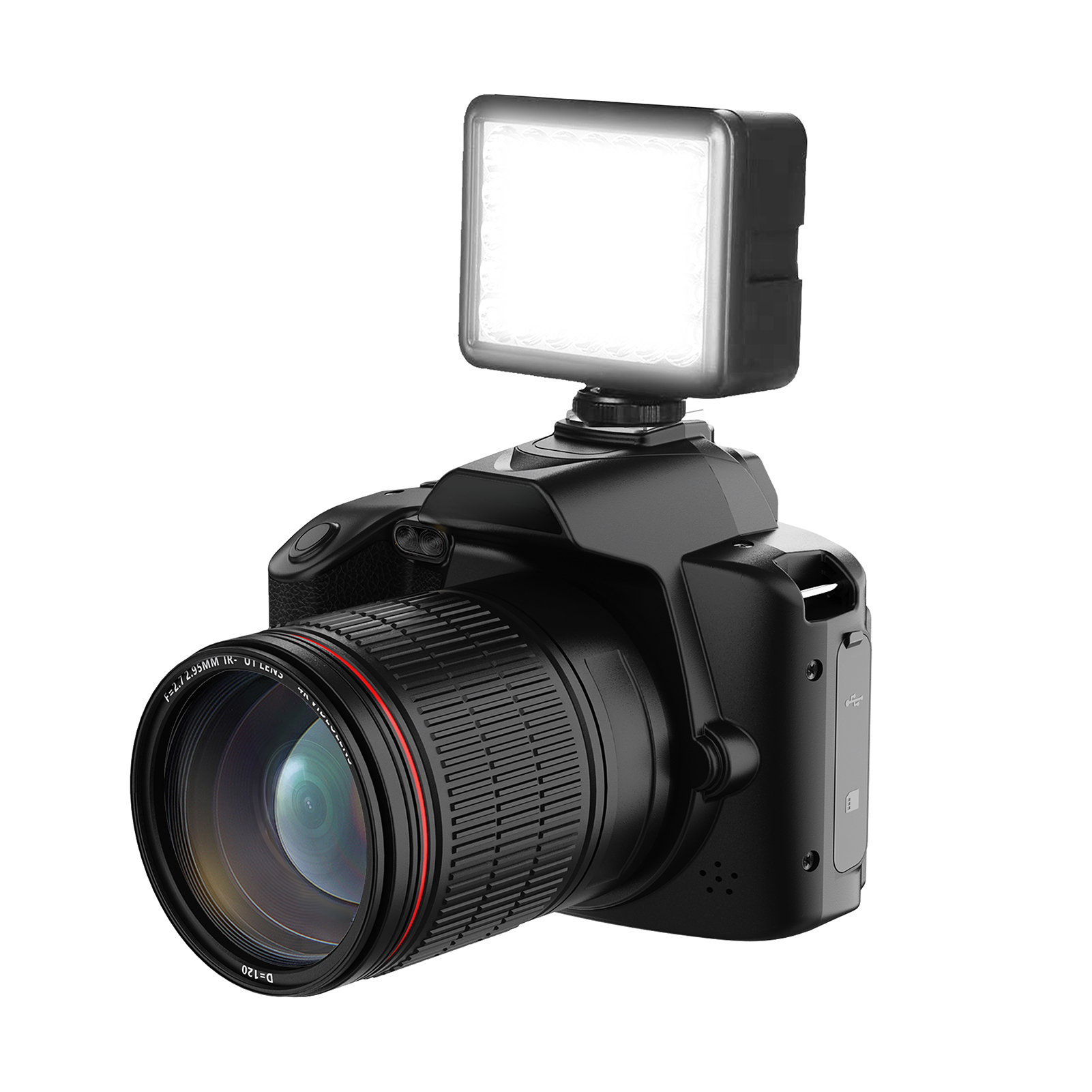 4K Цифровая камера WiFi Видеокамера 64MP Двойная линза 3-дюймовый IPS экран 16X Стабилизация зума Ночное видение Встроенная батарея Внешний вспышка Подарок на день рождения Праздник