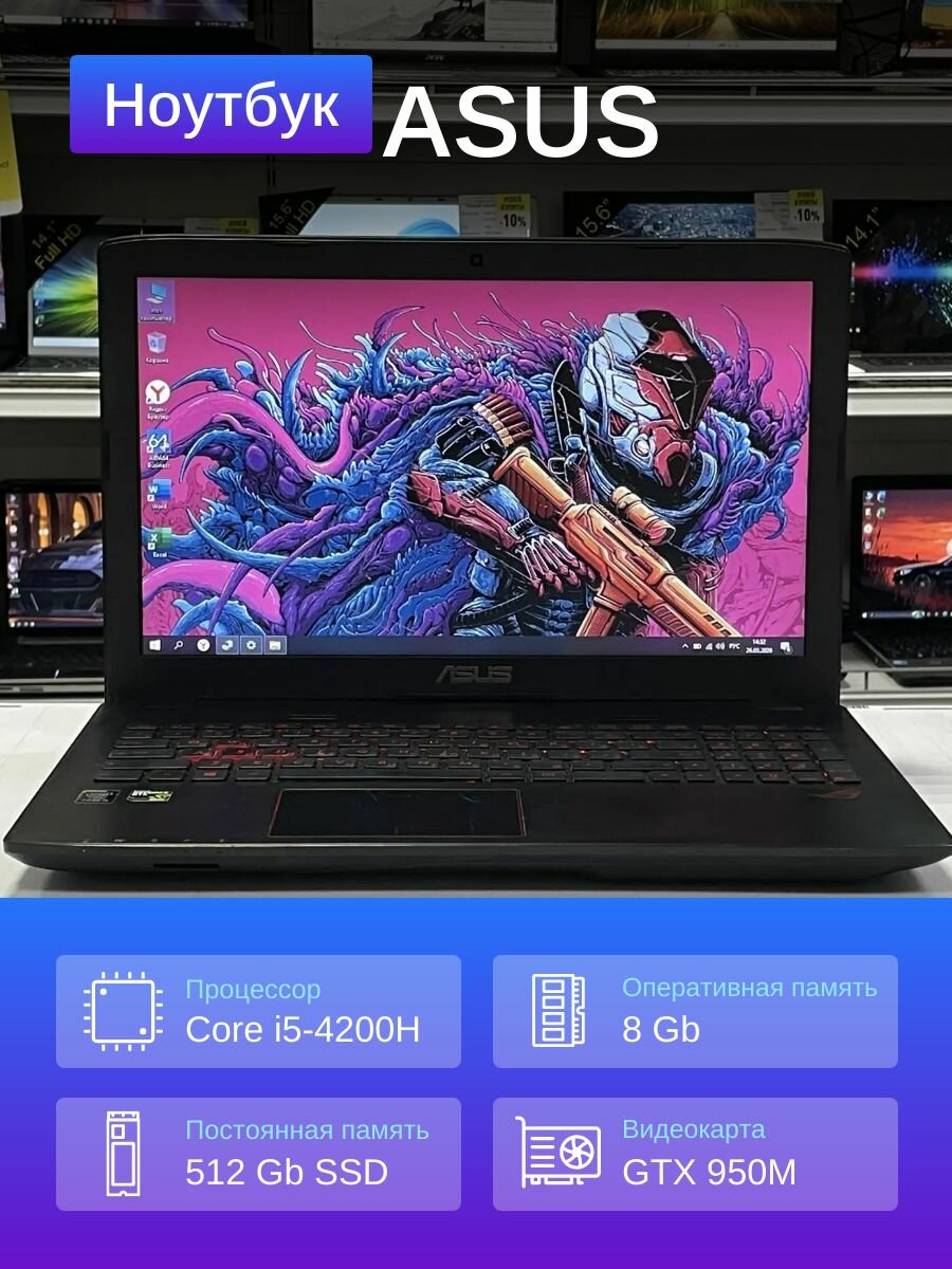Ноутбук i5-4200H/8Gb/SSD512Gb/950M/15,6HD. Товар уцененный
