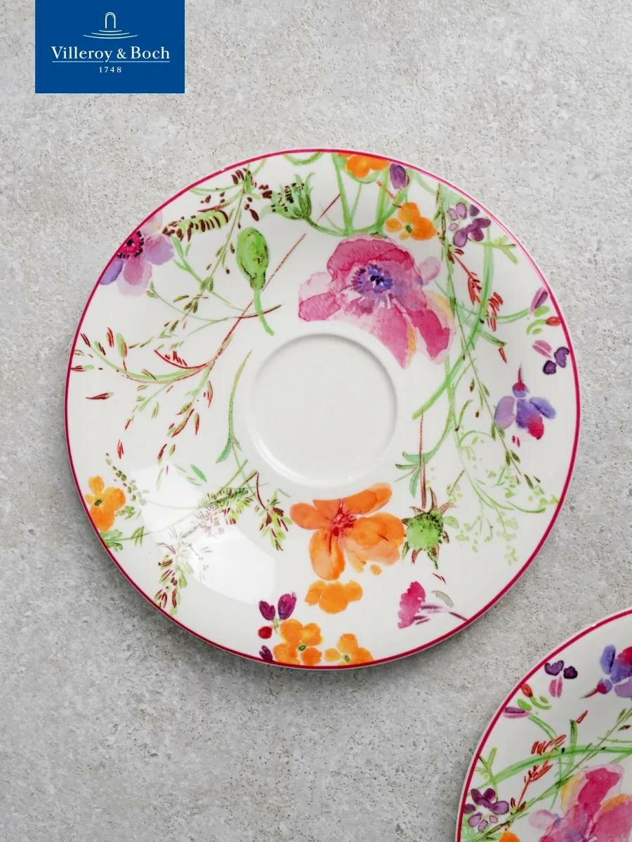 Блюдце к кофейной чашке 16 см, Mariefleur Basic, Villeroy & Boch, Премиум-Фарфор