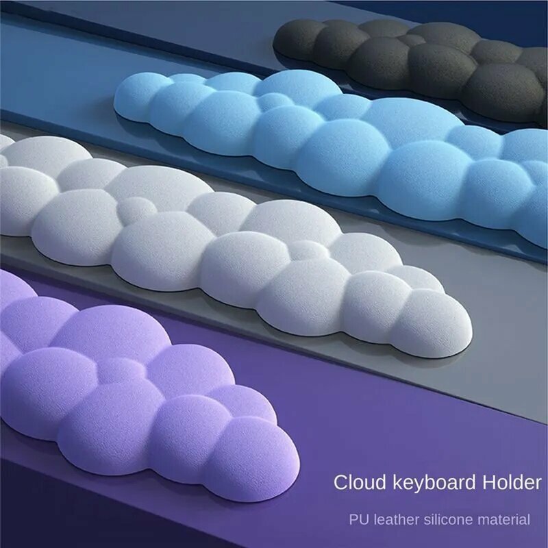 Подставка для запястья Cloud Keyboard, мягкая кожаная подушка с эффектом памяти, для поддержки запястья, облегчающая боль при наборе текста, противоскользящая, G Long