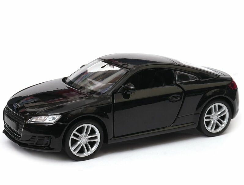 Машинка Welly Audi TT Coupe. масштаб 1:38, металлическая, пружинный механизм, черный цвет