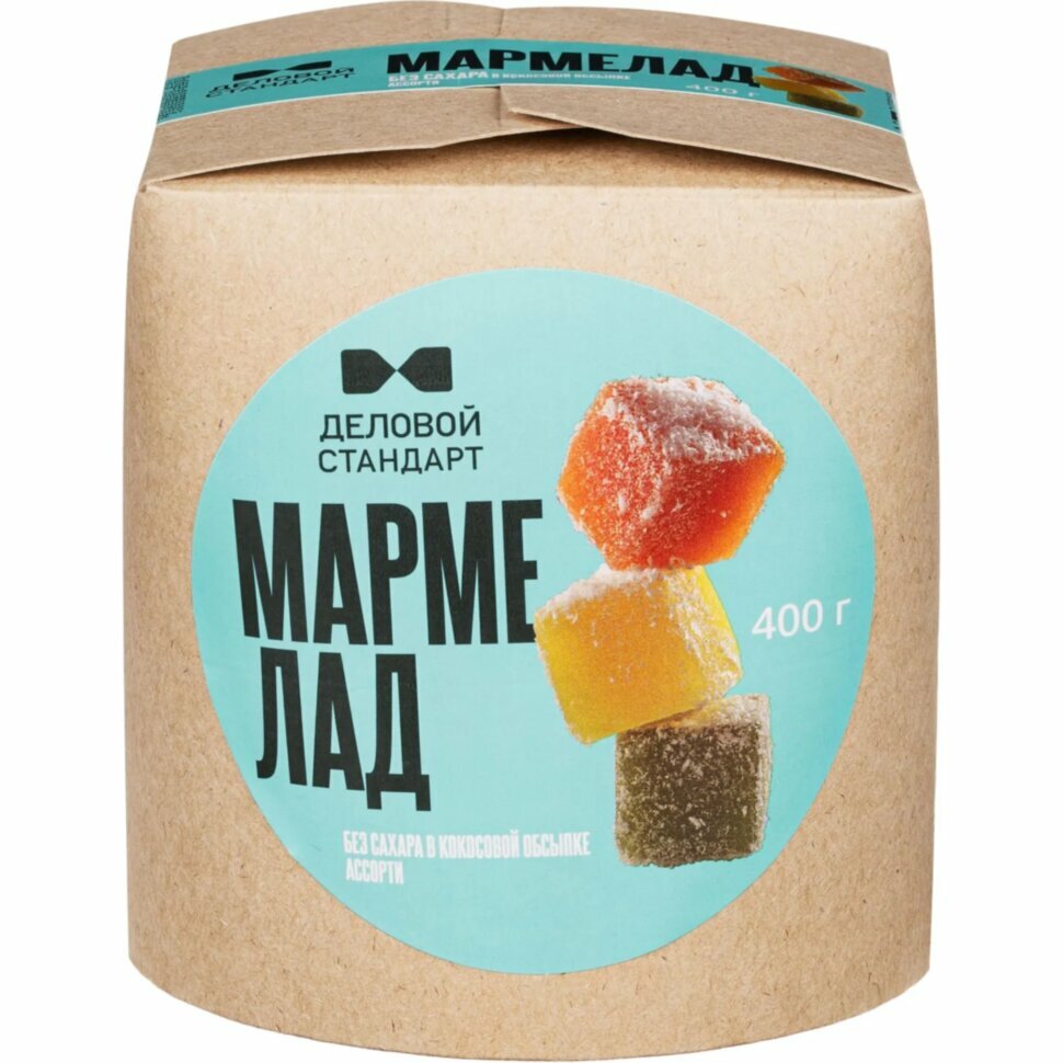 Мармелад Деловой стандарт без сахара в кокосовой обсыпке ассорти, 400г, 2352932