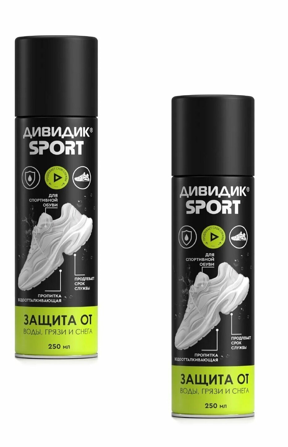 Пропитка Дивидик водоотталк. для изд. из кожи, замши, велюра, текст. Спорт, 250мл 2шт