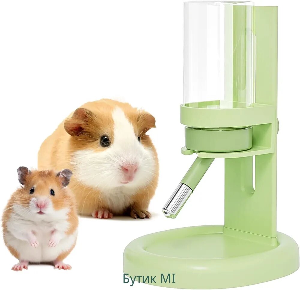 Автоматическая Поилка для Хомяка 120мл: Навесная, Бесшумная, с Регулируемой Подставкой, Без Капель, для Морских Свинок, Хорьков, Белок, Ежей