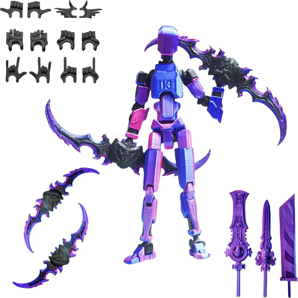 Набор фигурок Dummy13 Предсобранные 3D фигурки Titan и Robo Подвижные игрушки с заменяемыми аксессуарами Для коллекционеров Золотая версия