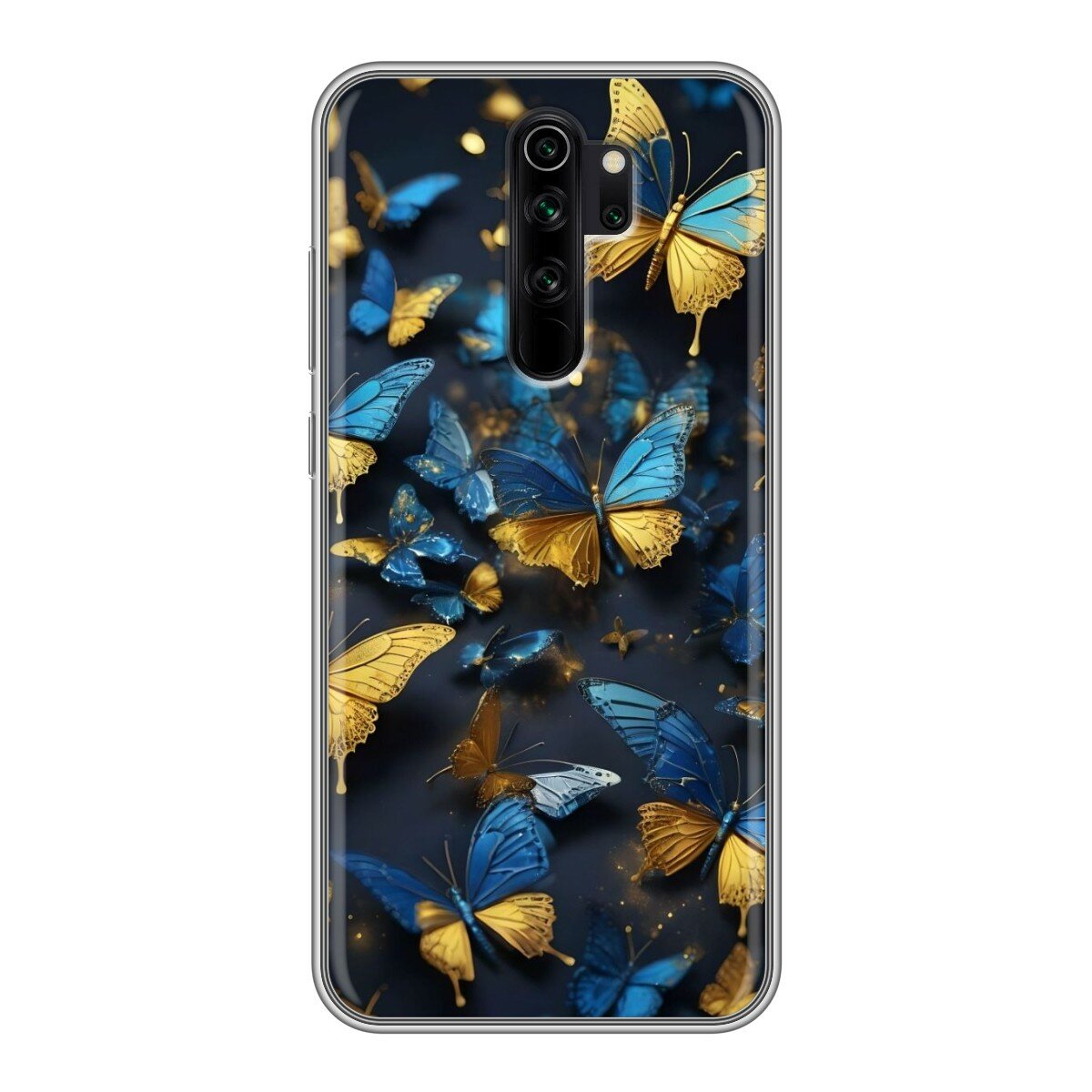 Чехол для Xiaomi RedMi Note 8 Pro с принтом для женщин с бабочками (Сяоми Редми Ноут 8 Про)