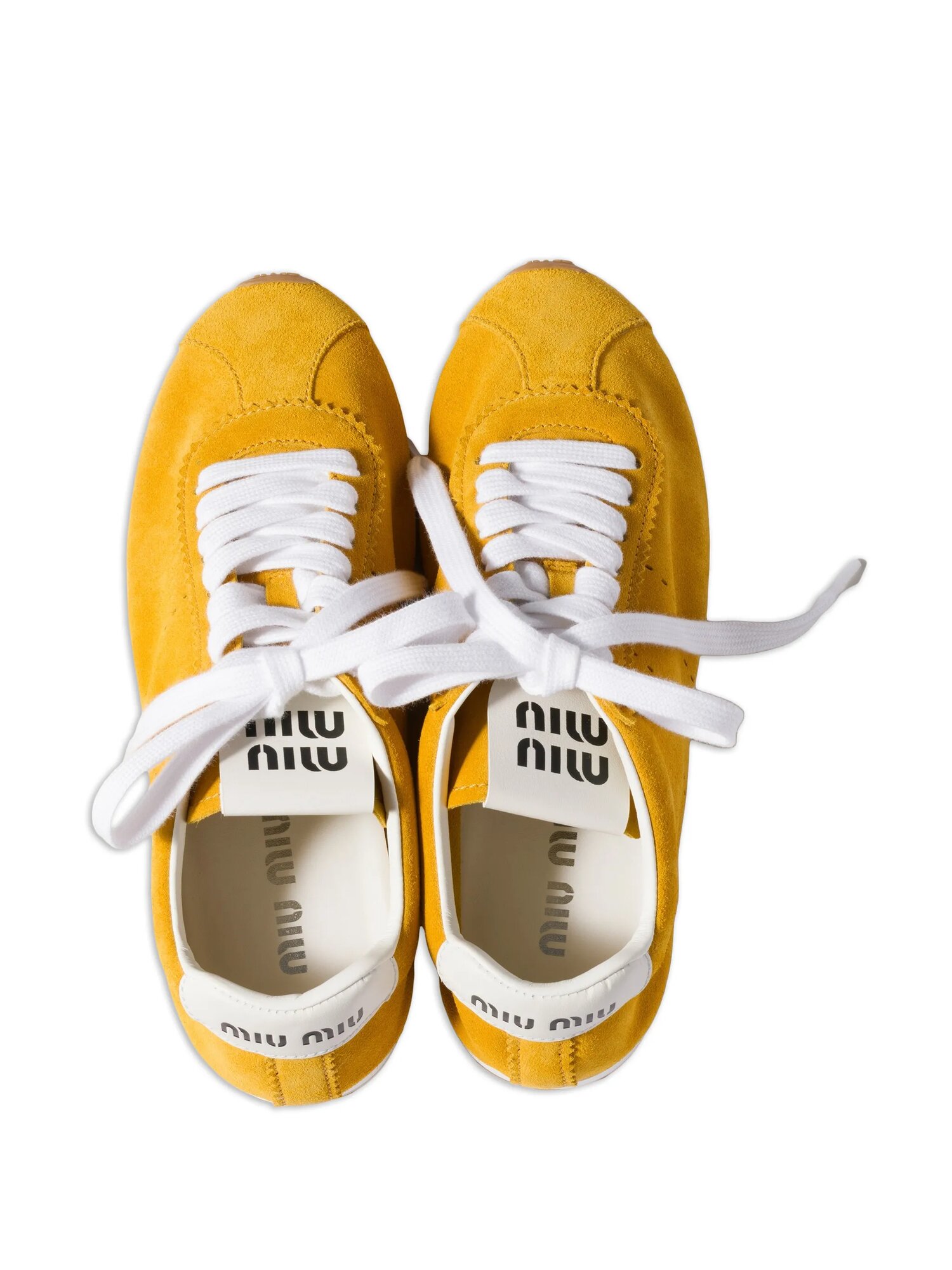 Кроссовки Miu Miu Plume, размер 41,5, ochre yellow — фото 1