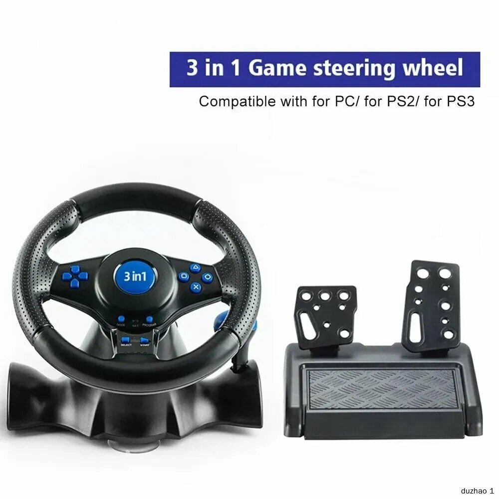Игровой руль 3-в-1 для ПК/PS2/PS3