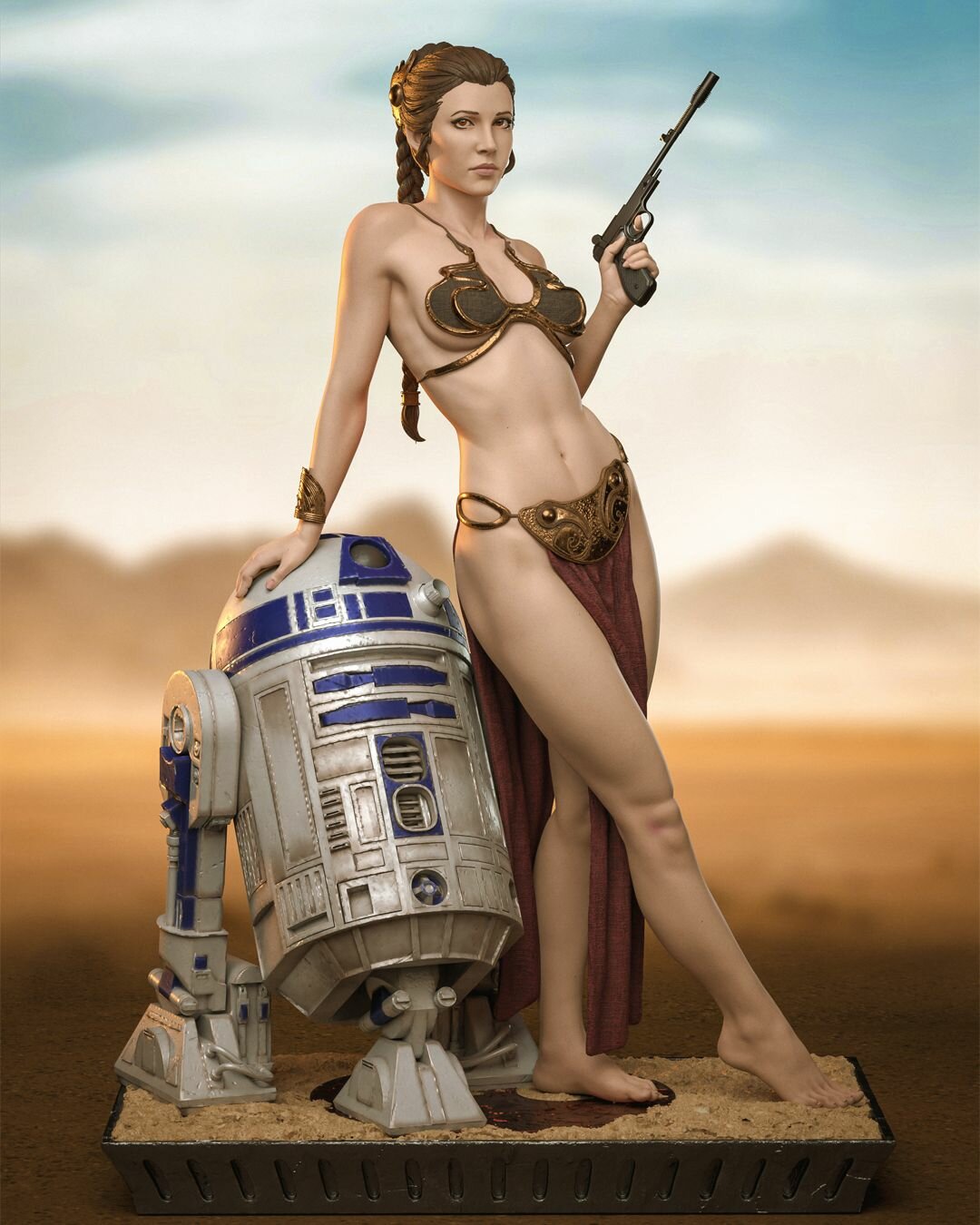 Сборная модель Princess Leia (Star Wars), 300мм (без базы), 1/6 для покраски