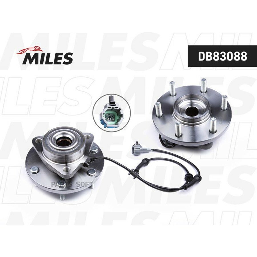 MILES DB83088 Ступица с подшипником передняя + ABS NISSAN PATROL Y62/ARMADA/TITAN/INFINITI QX56 03. ()