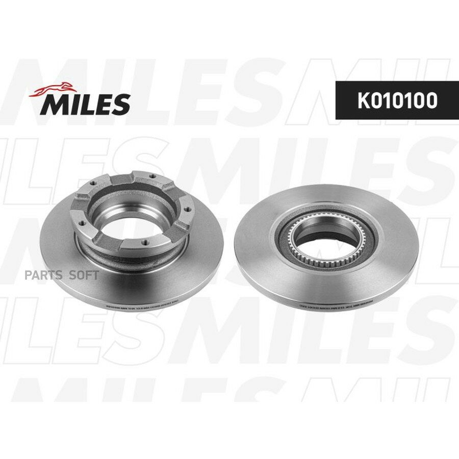 MILES K010100 Диск тормозной FORD TRANSIT 2.2-2.4 TDCI 06- задний с кольцом АБС ()