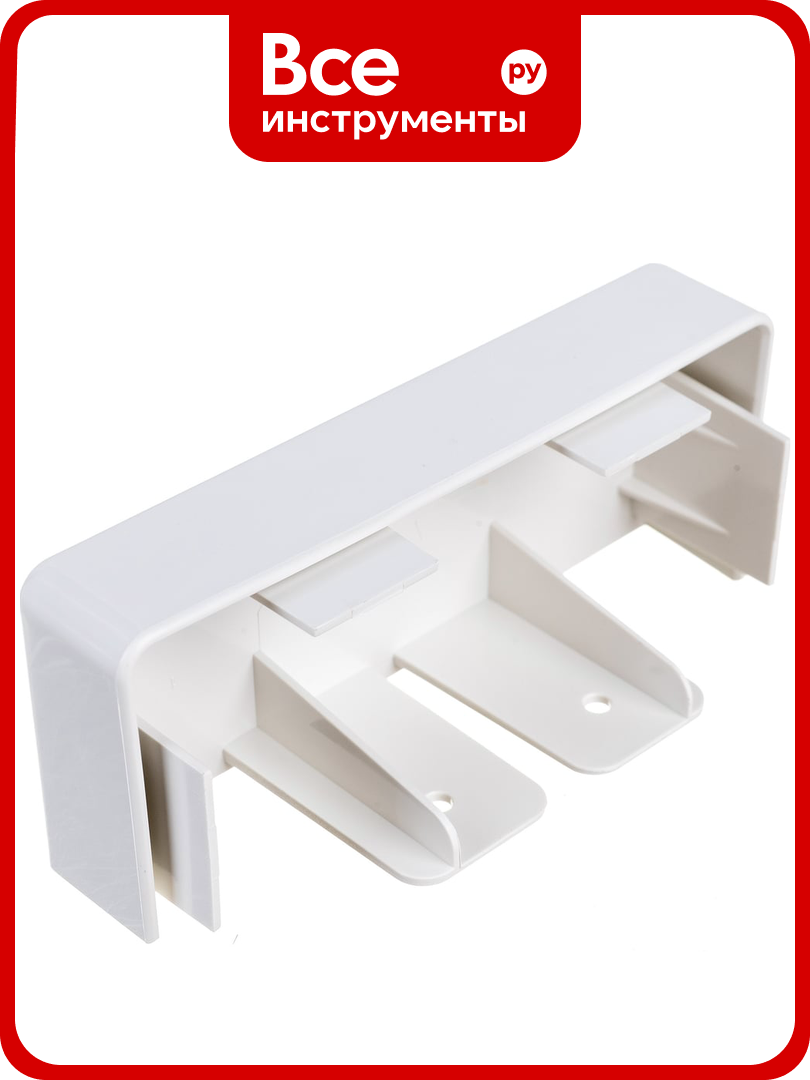 Заглушка Экопласт RF 100х40 76814-2 из ABS‑пластика, белый цвет, защита IP40 для кабель‑каналов