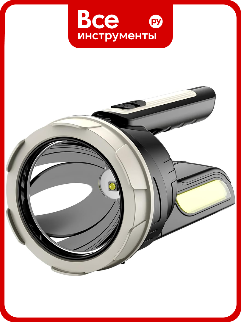 Фонарь Focusray 1336, акку 18650 1200мАН, 210 люмен, USB С, боковой свет 890552