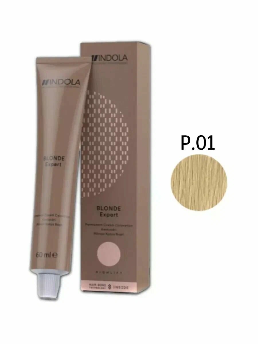 Indola Blonde Expert Pastel P.01 Блонд пастельный натуральный пепельный - Крем-краска для волос 60 мл