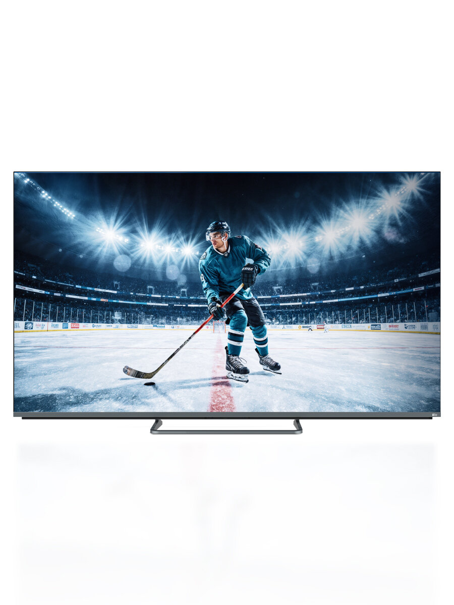 Телевизор Haier MiniLED M4, 65", разрешение 4К, ОС Android, серебристый