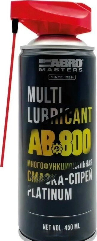 Смазка срей многофнкциональная Platinum с насадкой 4 мл ABRO MASTERS ABRO арт. AB800CAPAMRW