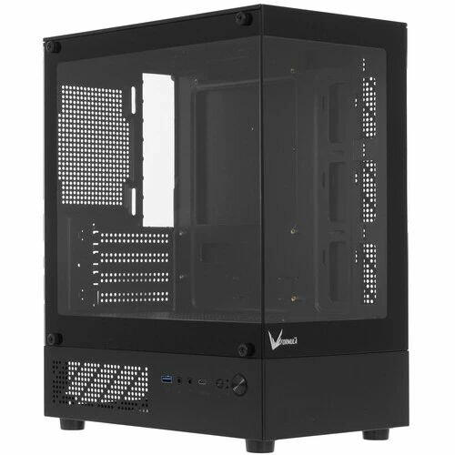 Компьютерный корпус Formula V Line Crystal Z1CM (CRYSTALZ1CM) черный - Mini Tower, Micro-ATX, USB 2.0 Type-A, USB 3.2 Gen 1 Type-A