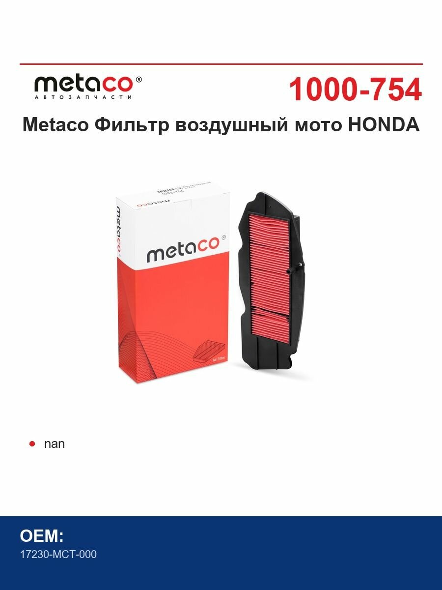Metaco Фильтр воздушный мото HONDA