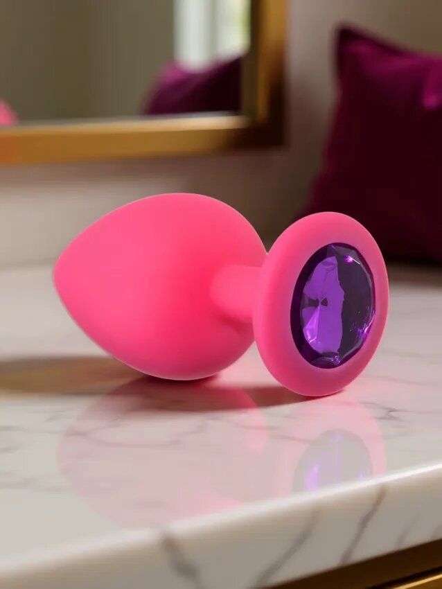 Lola games Анальная пробка Emotions Cutie Large 10 см, розовый/фиолетовый