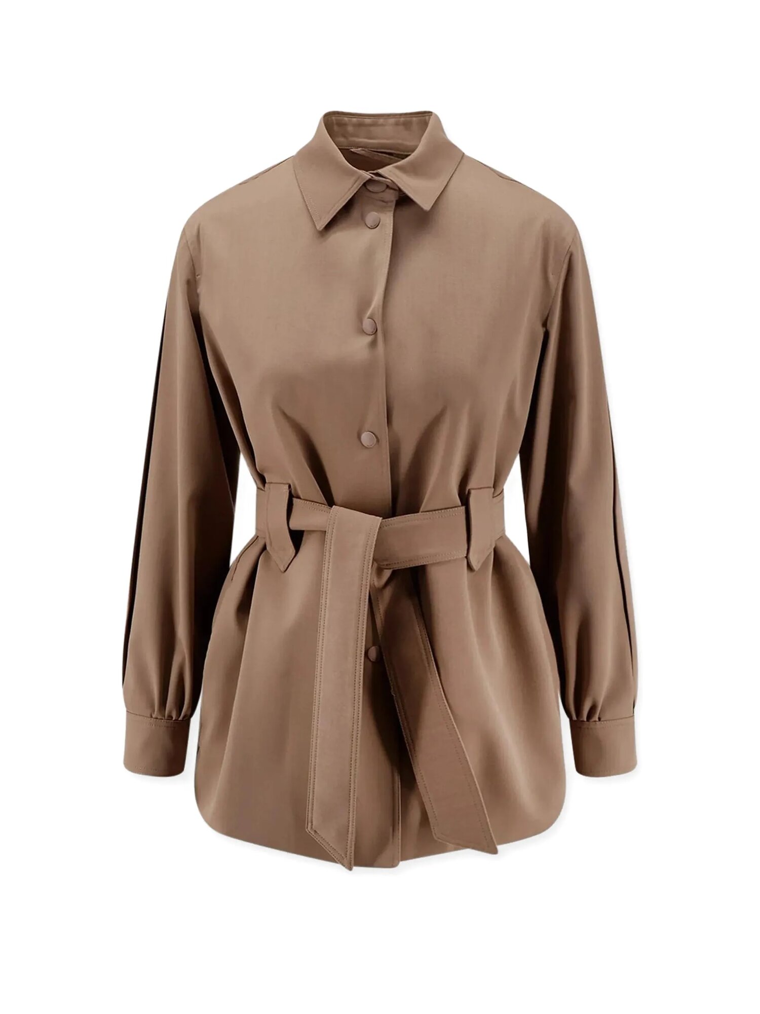 Куртка Max Mara Belted wool jacket, размер 44, коричневый — фото 1