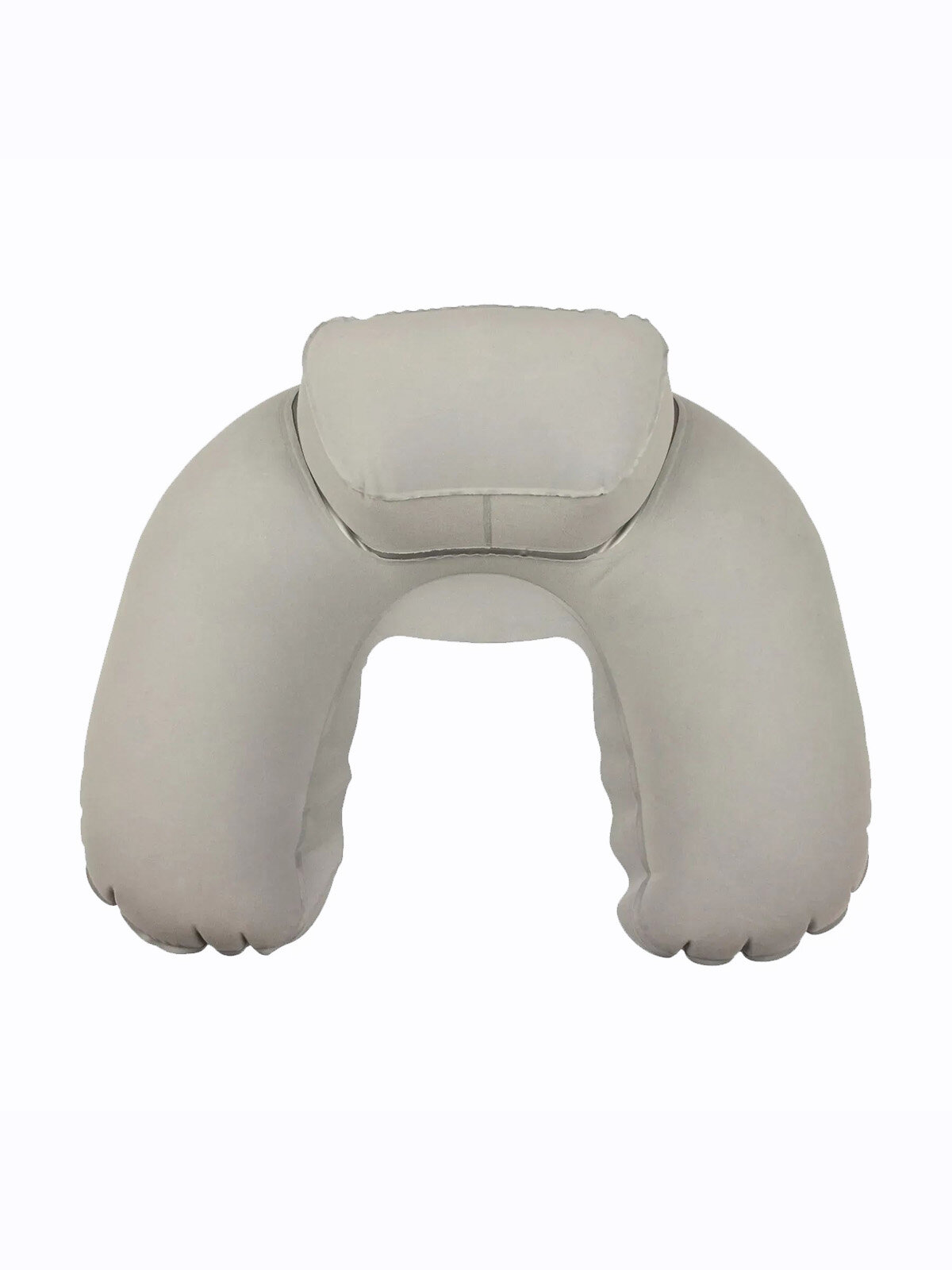 Подушка надувная Tramp Comfort Lite TLA-008, серая, для шеи, с клапаном, ПВХ, 45х28х13 см